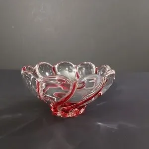 Mikasa | Art | New Mikasa Red Peppermint Red Swirl Candy Bowl | Poshmark